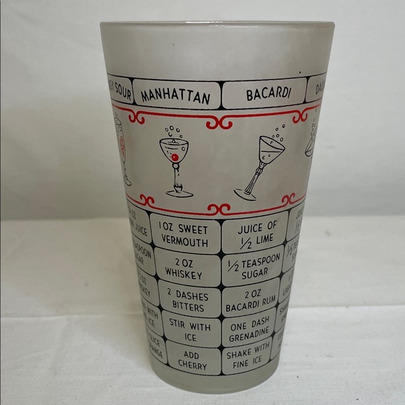 federal glass | Dining | Vintage Mcm Federal Frosted Cocktail Recipe ...